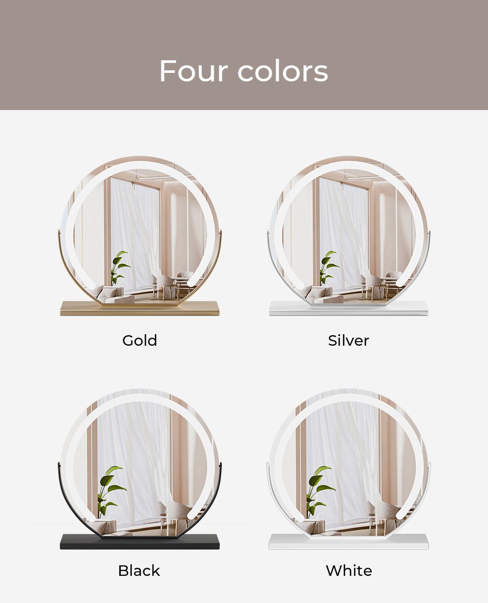 FREYARA Round Makeup Vanity Mirror 24"/60cm Large for Dressing Table ...