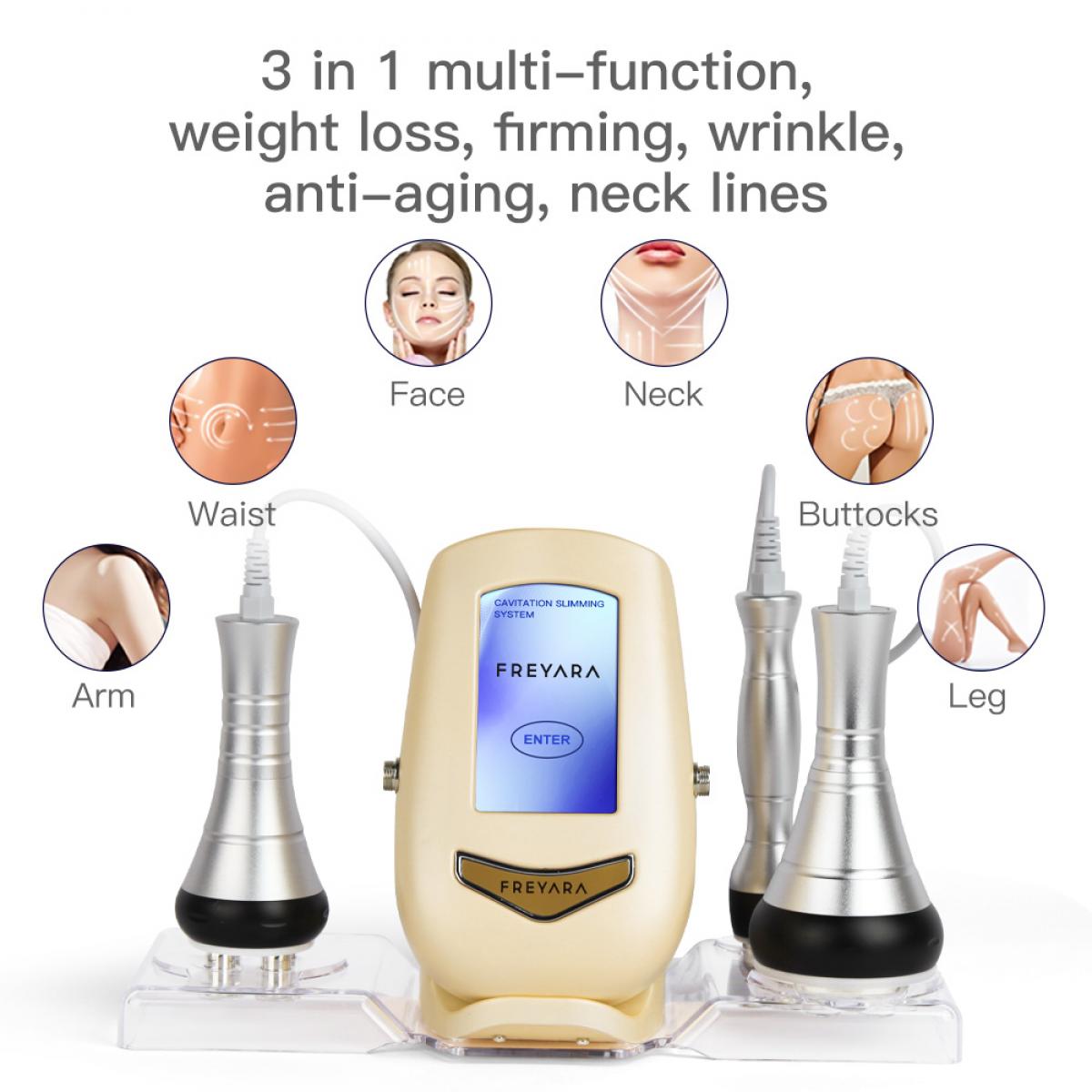 FREYARA 3in1 40K RF Cavitation Machine (rose gold), Body Sculpting ...