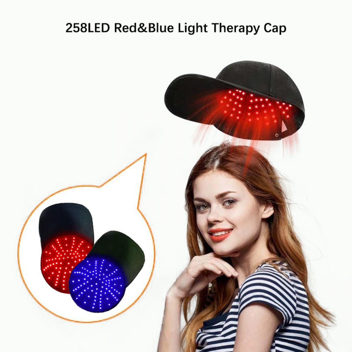 FREYARA 258 LED Red and Blue Light Therapy Cap,Hair Regrowth Device for ...