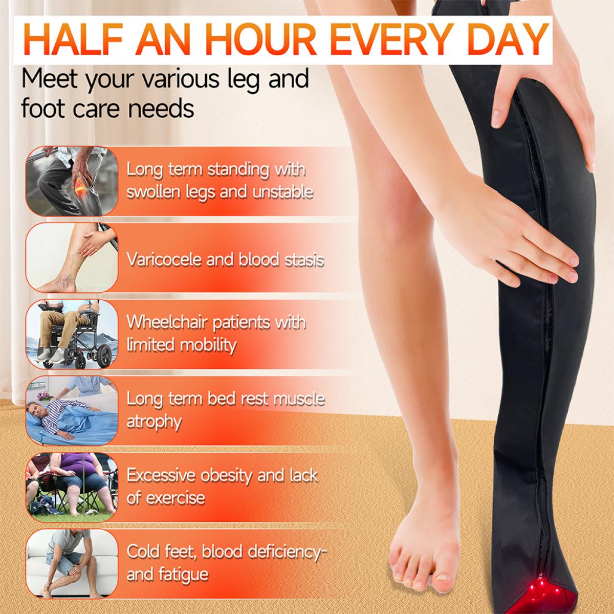 FREYARA Medical-Grade 528 LED Full-Leg and Foot Red Light and Infrared ...