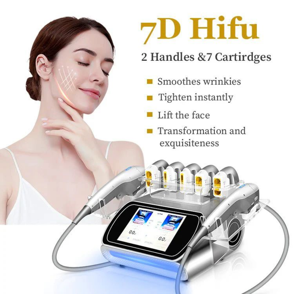 FREYARA HIFU - FacialDefy 4.0, 7D HIFU Focused Ultrasound Beauty Machine,Deep SMAS Face Lifting ...
