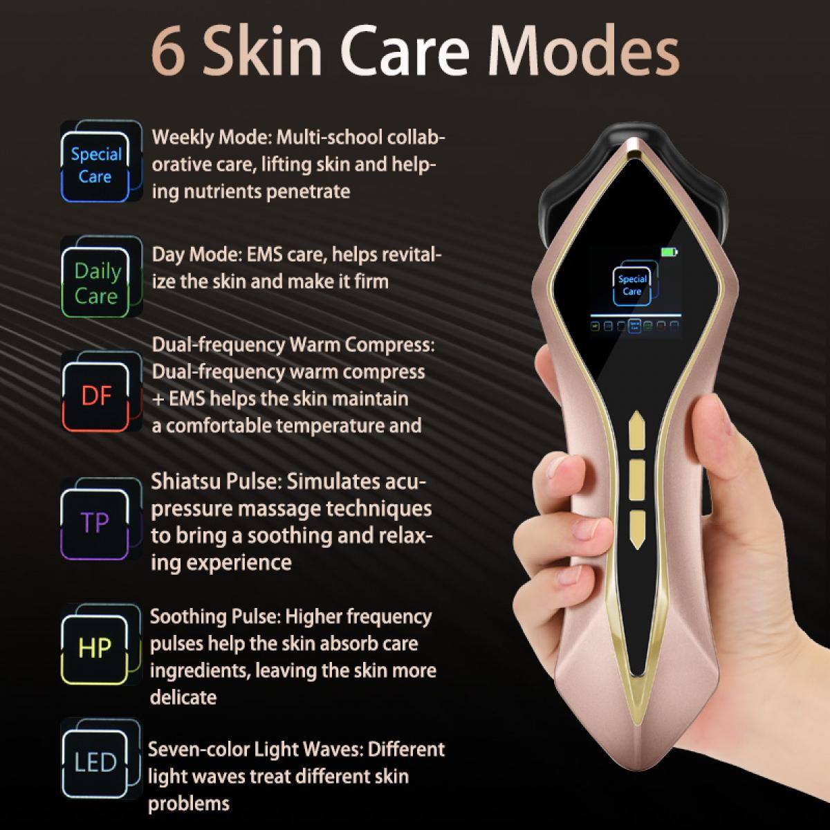 FREYARA MF-FacialGlow HC029, Multifunctional 6in1 Beauty Instrument ...
