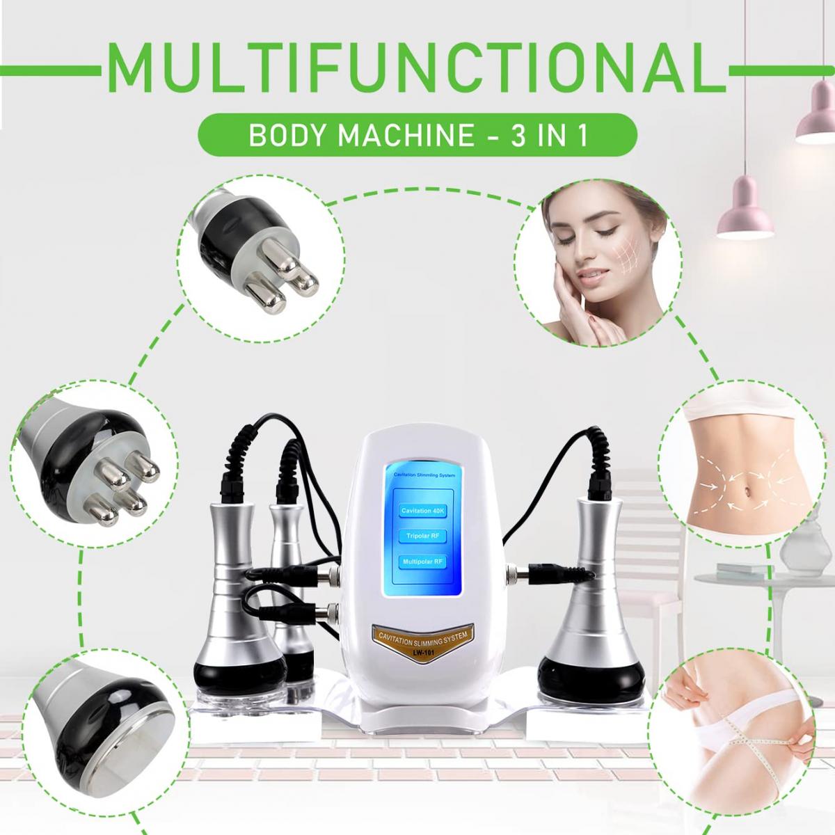 FREYARA 3in1 40K RF Cavitation Machine, Body Sculpting Slimming Device ...