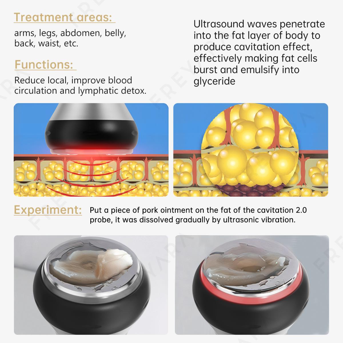 FREYARA 3in1 40K RF Cavitation Machine, Body Sculpting Slimming Device ...