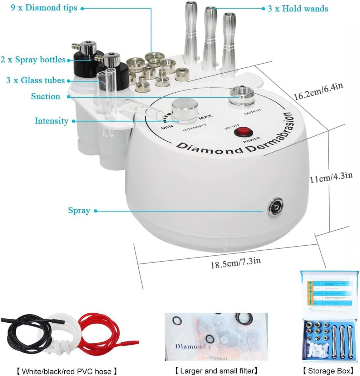 FREYARA 3in1 Professional Diamond Micro Dermabrasion Device for Face ...