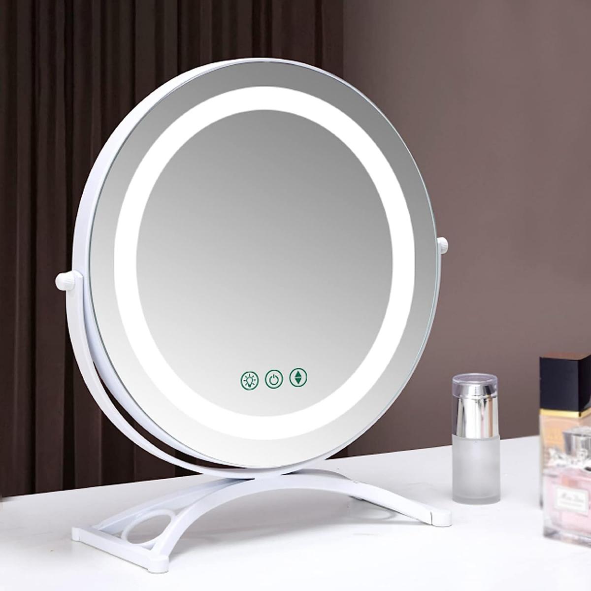 FREYARA Round Vanity Mirror 50cm/20" Large for Dressing Table, 3 Light ...