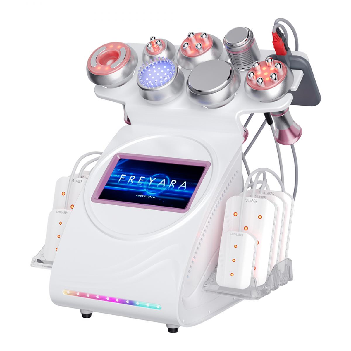 9in1 80K RF Ultrasonic Cavitation Machine with Fat Laser Pad